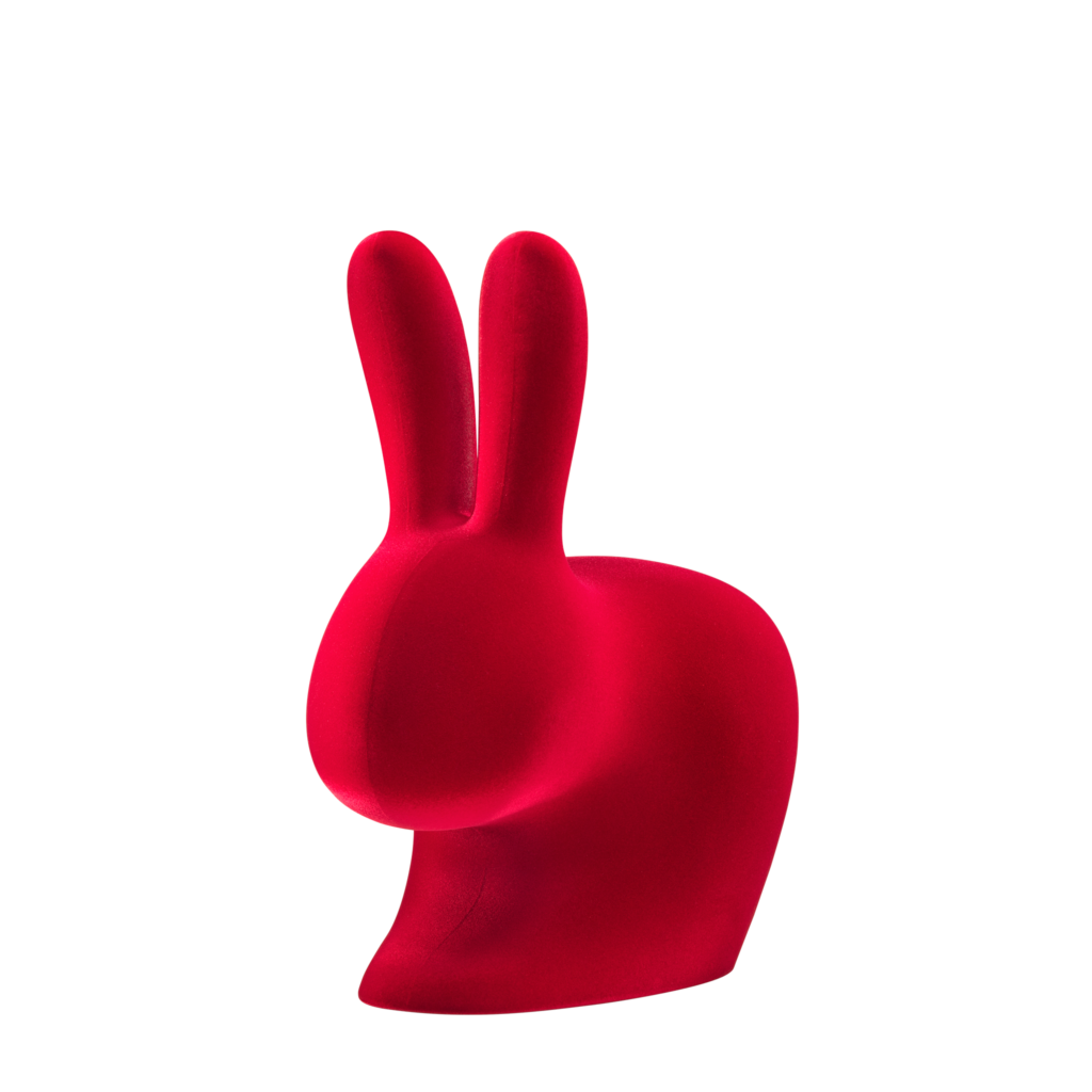 래빗 체어 라지 벨벳 레드 Rabbit Chair Large Velvet Red - qeeboo 퀴부 한국공식독점수입원